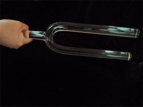 Transparent Quartz Crystal Tuning Fork Big and Small with Carrying Case