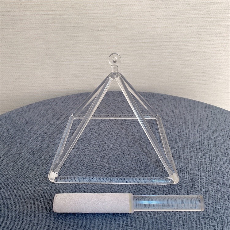 Chakra clear quartz crystal singing pyramid with high quality