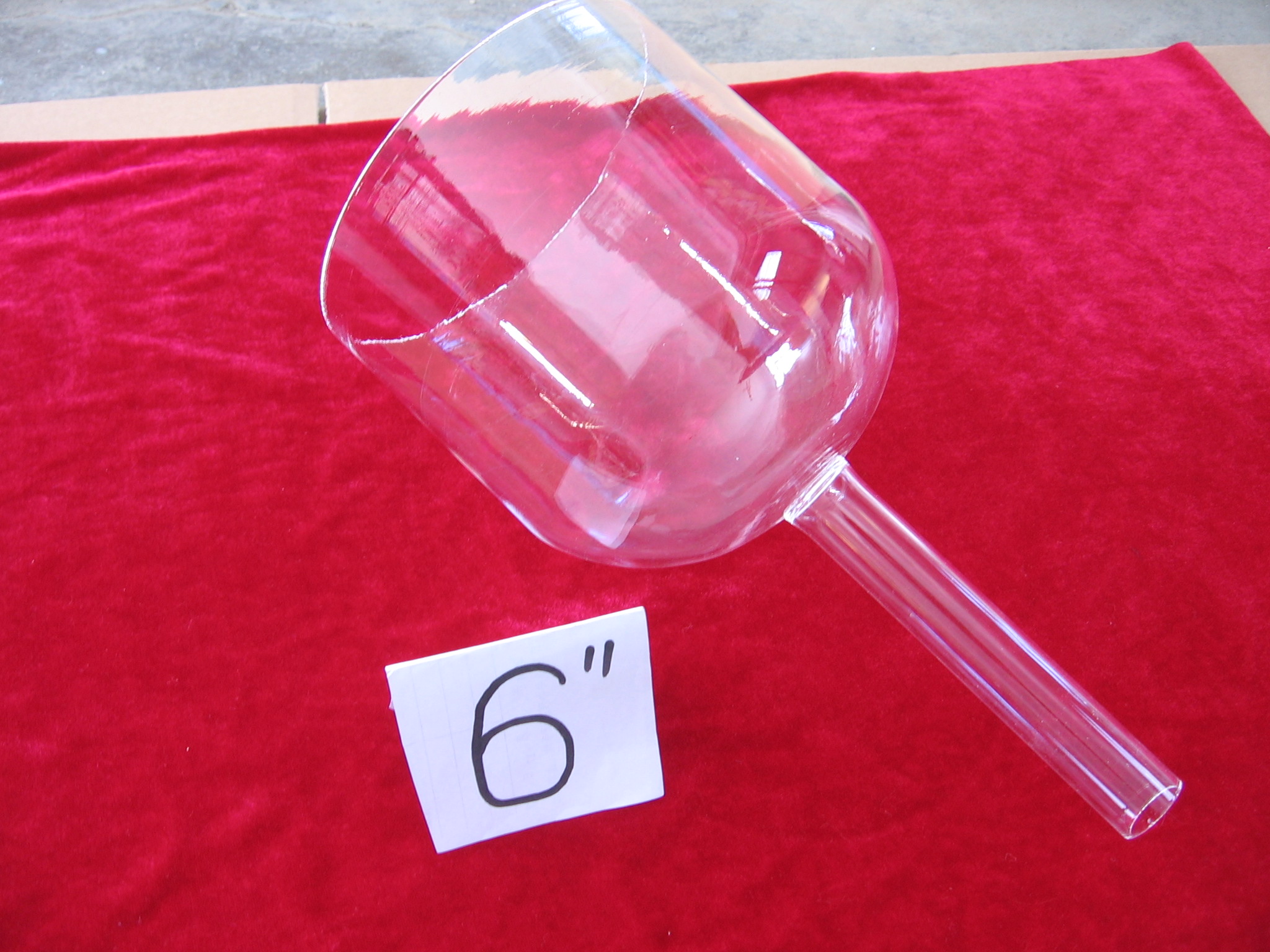 Portable hand held crystal singing bowl with handles
